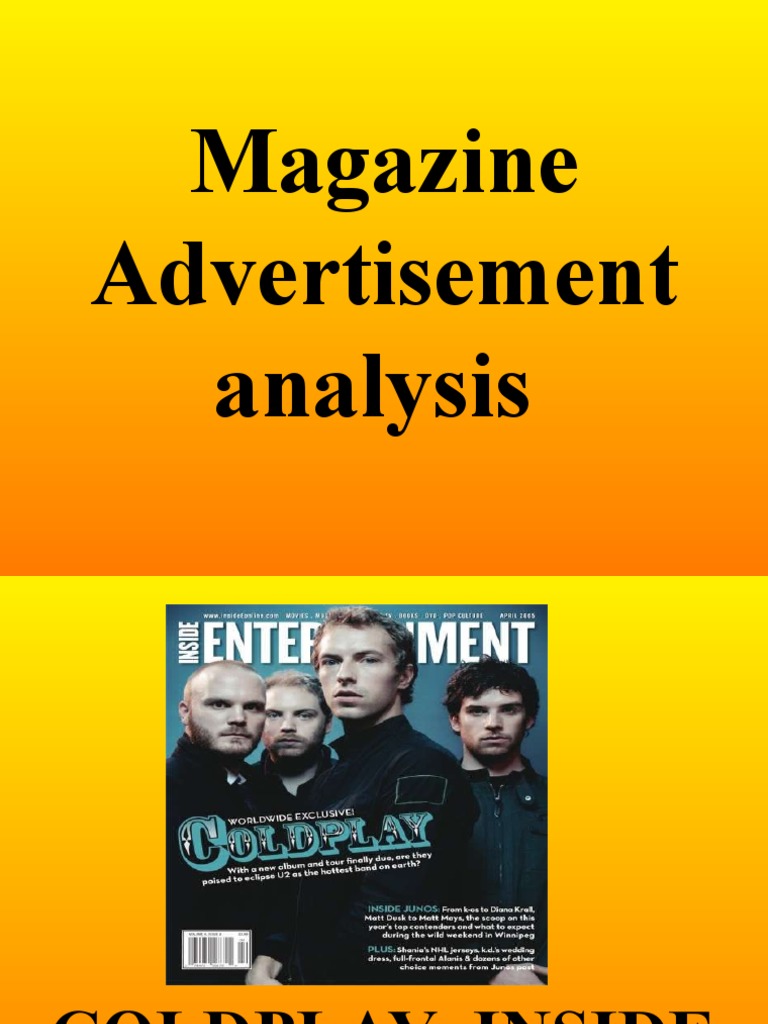 Magazine Analysis | PDF | Communication | Mass Media
