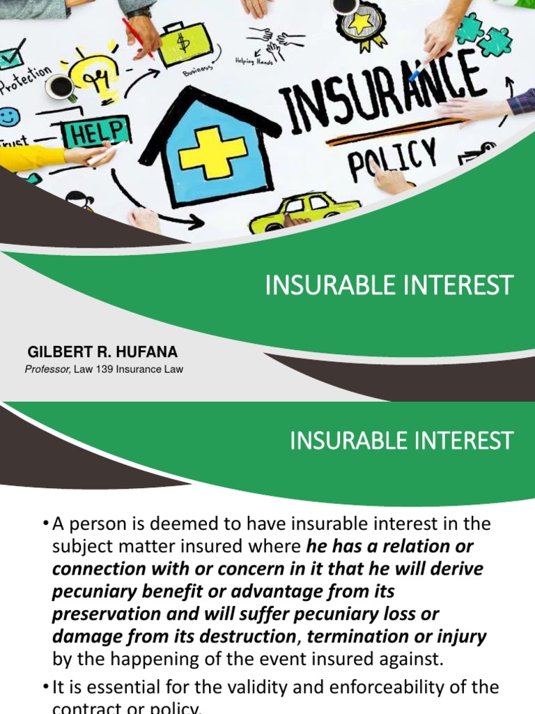 Insurable Interest: Gilbert R. Hufana | PDF | Mortgage Law | Insurance