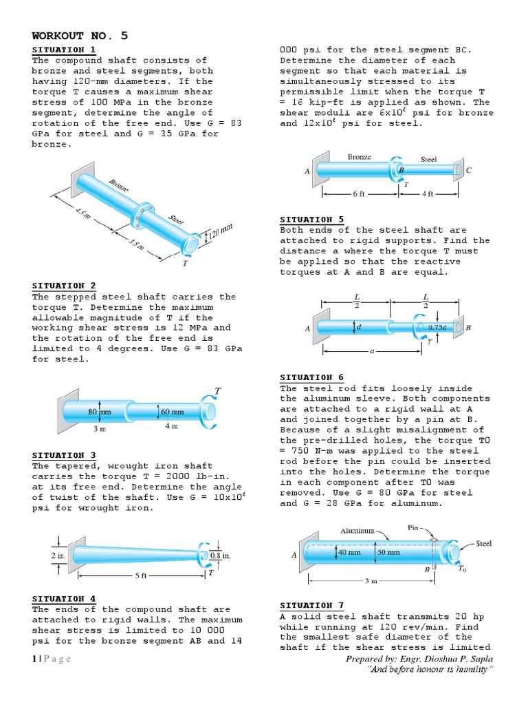 Workout | PDF | Stress (Mechanics) | Torque