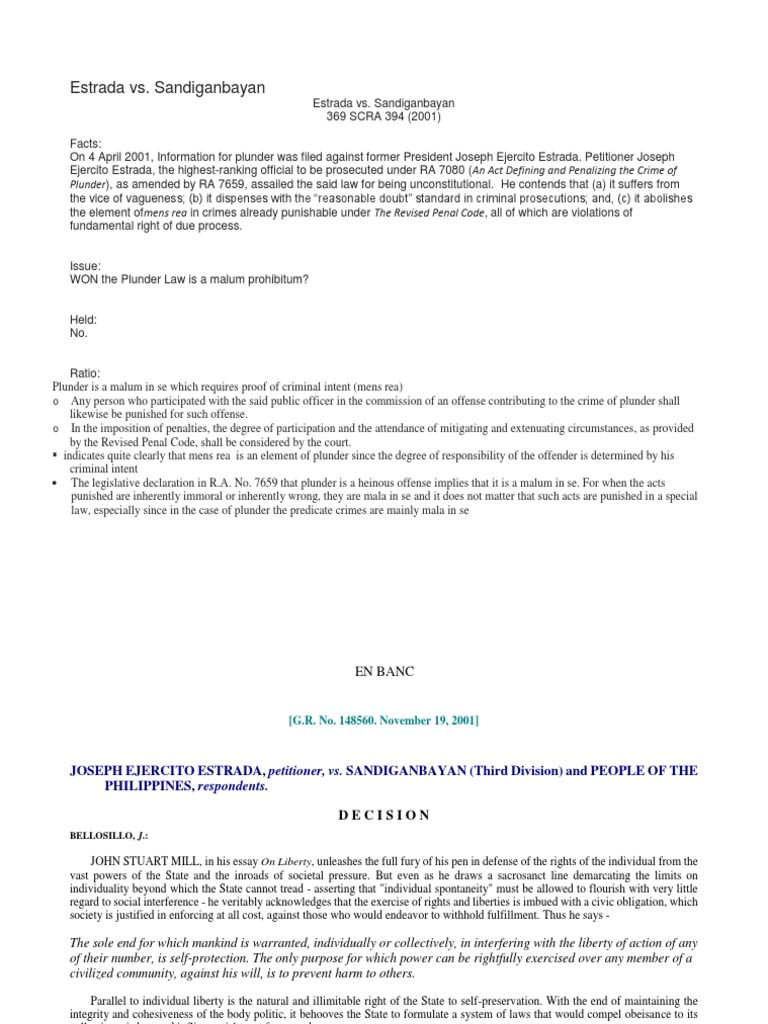 Estrada | PDF | Overbreadth Doctrine | Reasonable Doubt