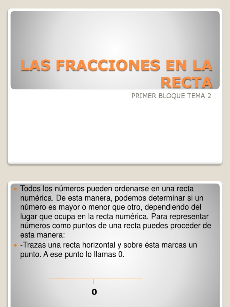 Ubicación de Fracciones en la Recta | PDF | Fracción (Matemáticas ...