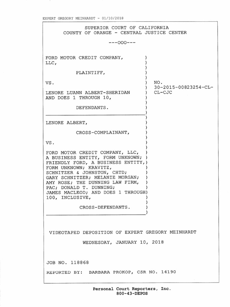 Expert Deposition: Gregory Meinhardt | PDF | Public Sphere | Government ...