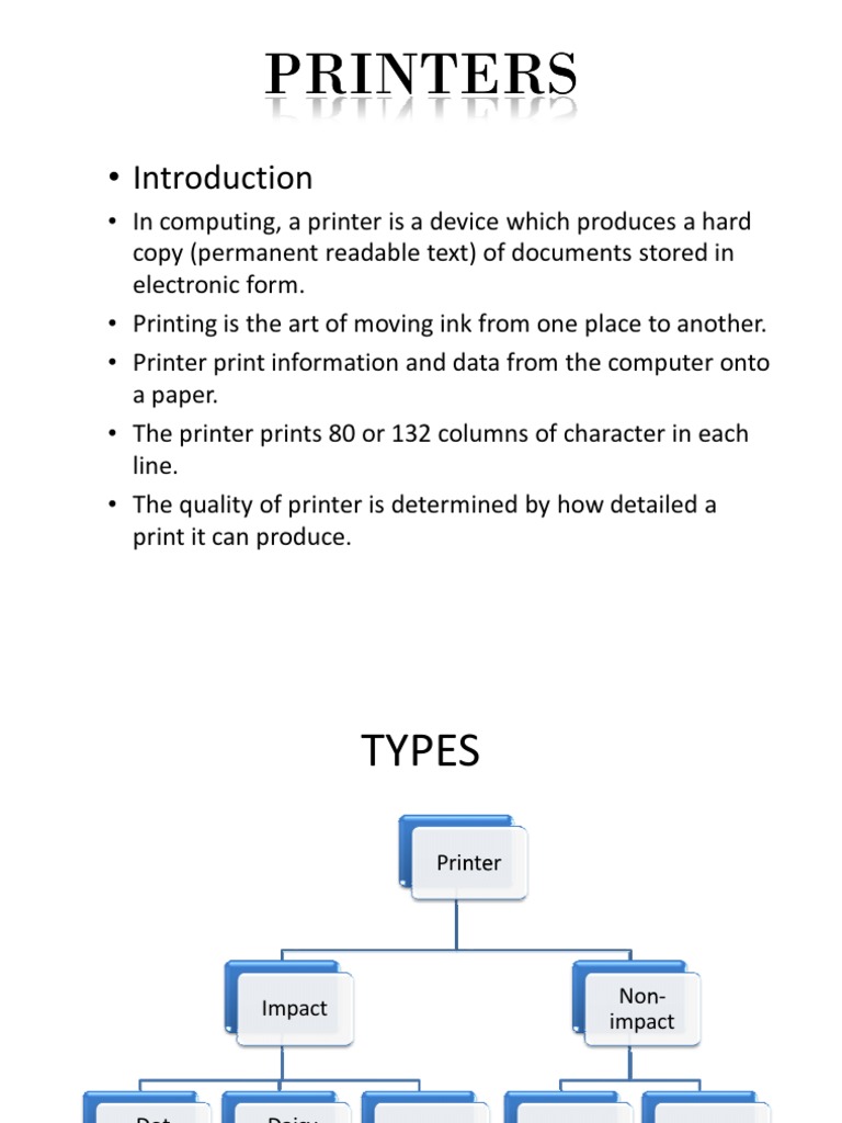 Types of Printers | Download Free PDF | Printer (Computing) | Art Media
