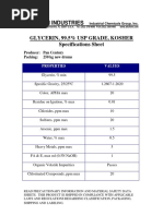 Glycerin Grades and Specifications | PDF | Glycerol | Chemistry