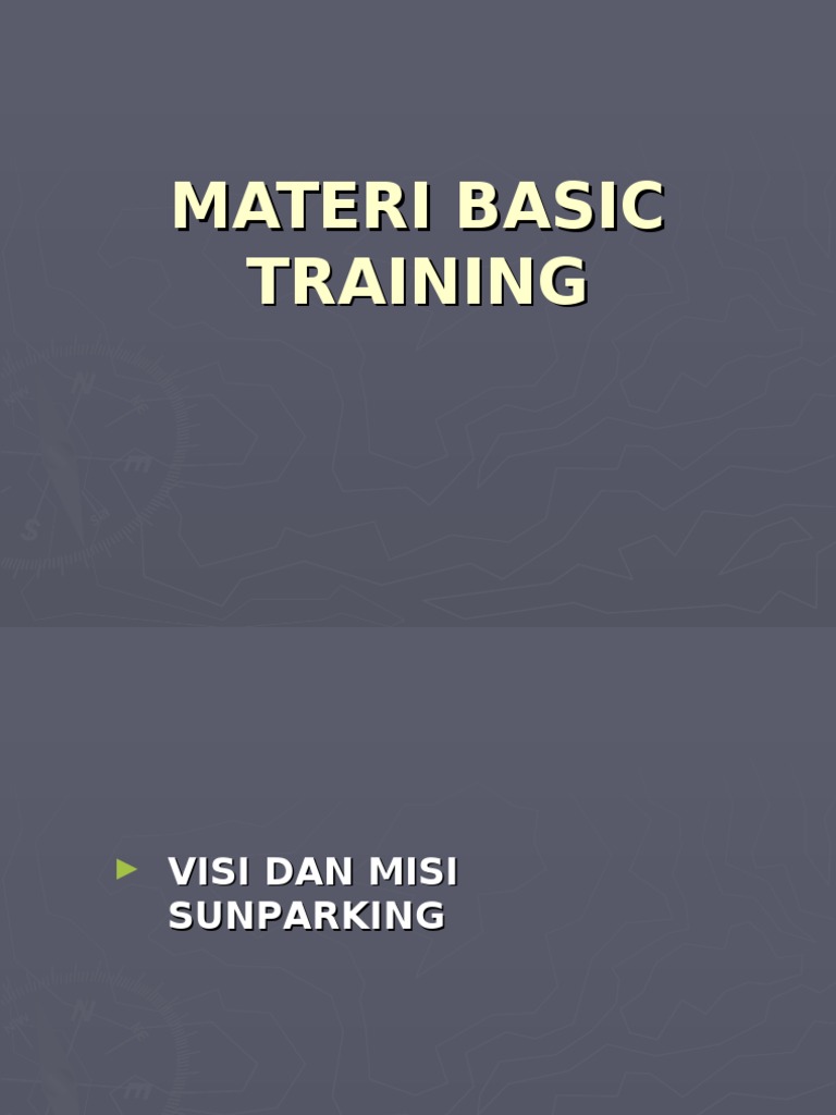 MATERI BASIC TRAINING (Sun Parking) | PDF