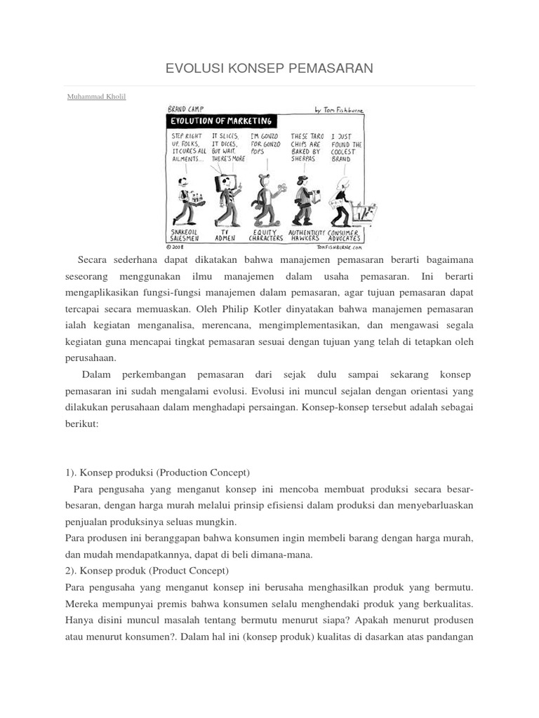 Evolusi Konsep Pemasaran | PDF