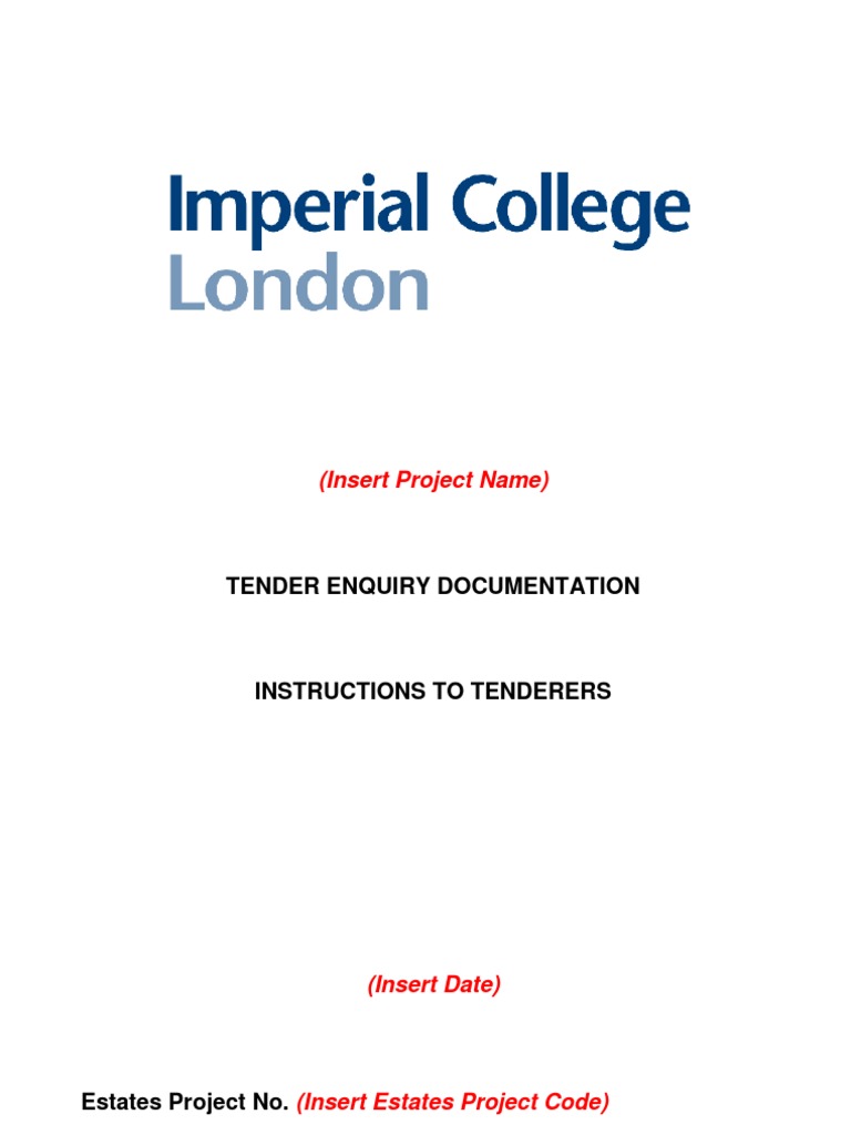 Tender Document | PDF | Procurement | Specification (Technical Standard)