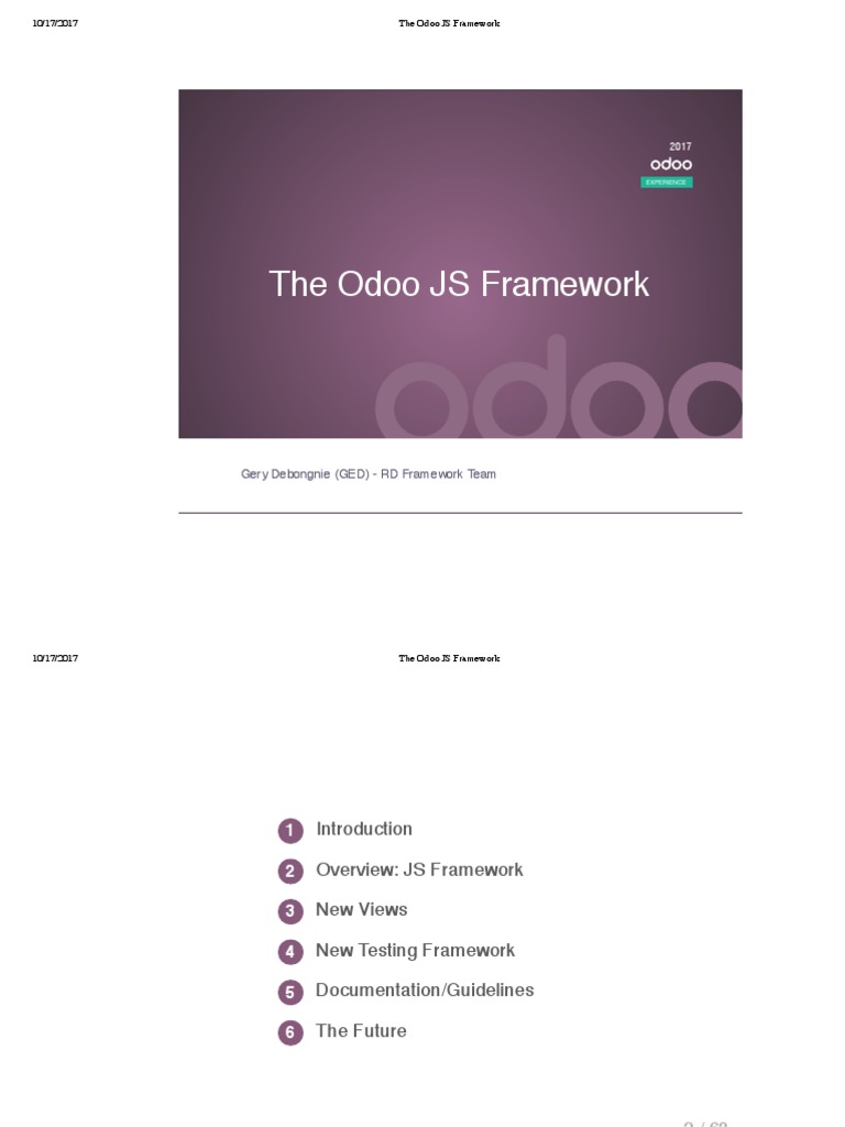 The Odoo Js Framework PDF | PDF | Areas Of Computer Science ...