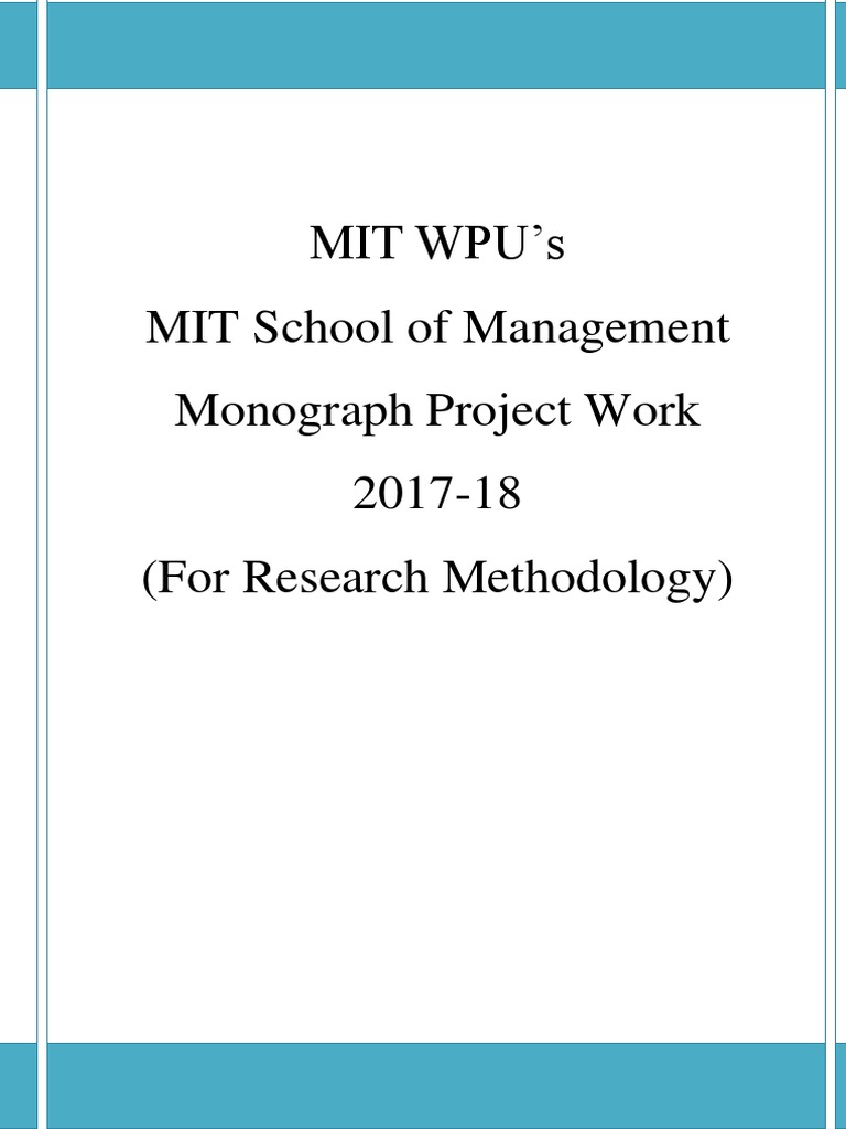 Project Report Monograph | PDF | Data Analysis | Research Design