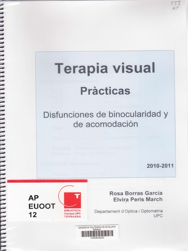 Terapia Visual - Practicas.-5469 | PDF | Percepción visual | Ojo humano