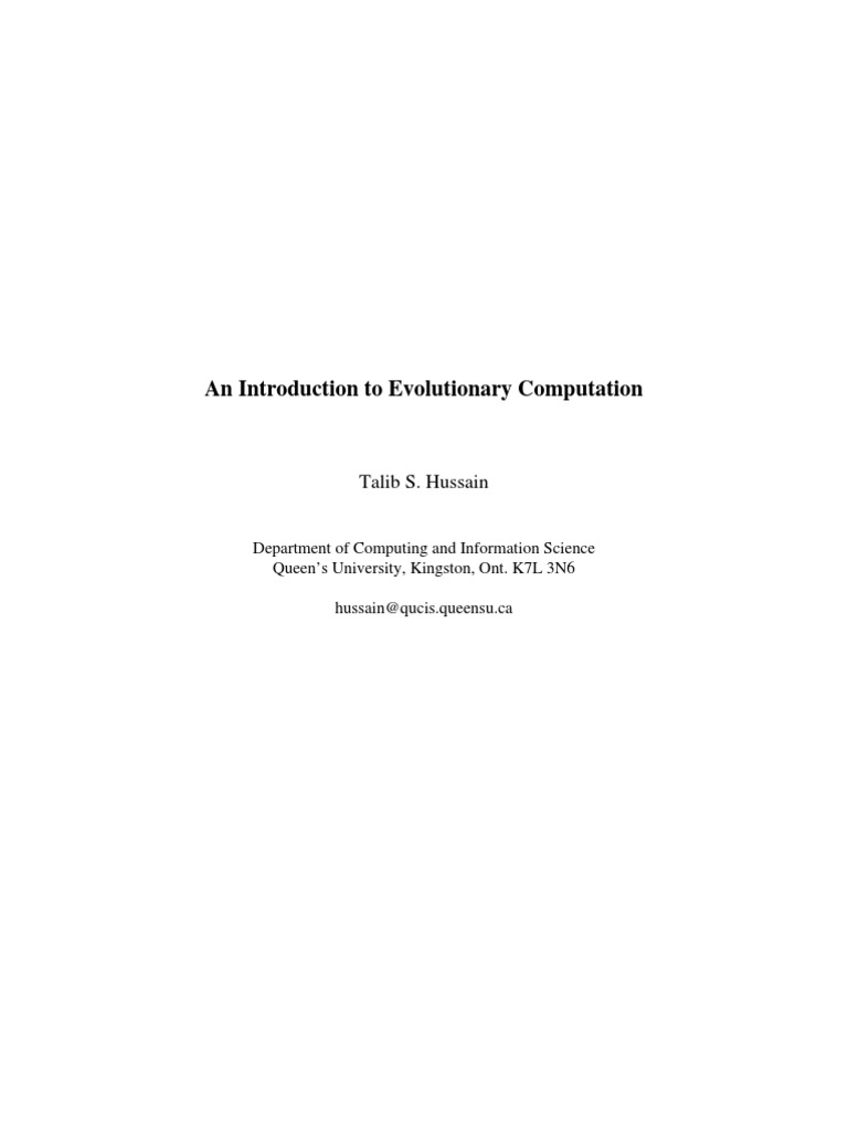 200x - An Introduction To Evolutionary Computation | PDF | Genetic Algorithm | Fitness (Biology)