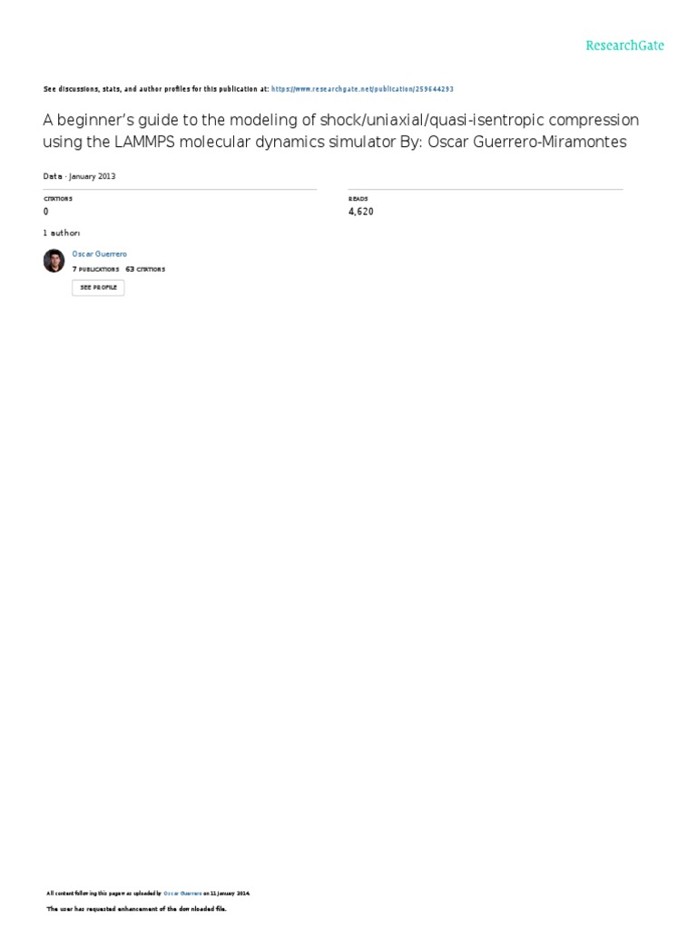 Lammps | Download Free PDF | Deformation (Mechanics) | Deformation (Engineering)