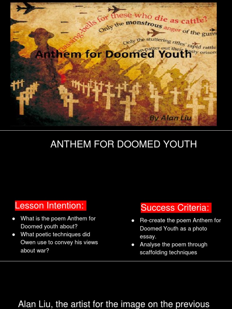 anthem for doomed youth student activity | Poetry