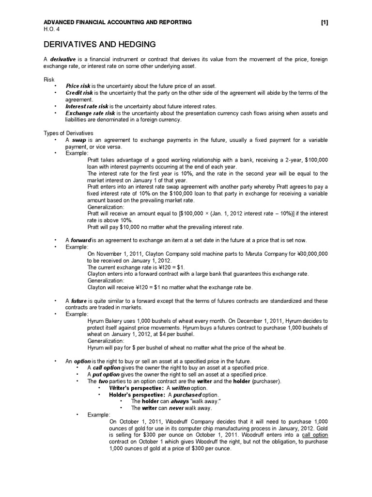 Derivatives and Hedging | PDF | Derivative (Finance) | Hedge (Finance)