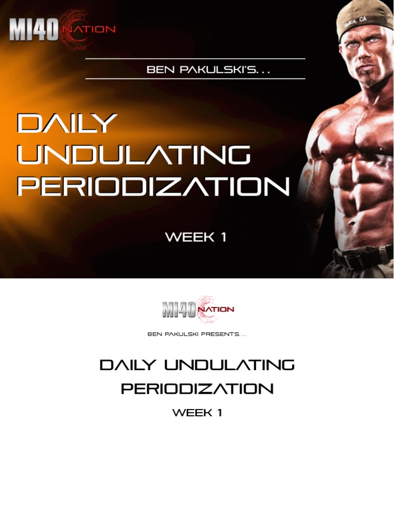 Daily Undulating Periodization - Week 1 | PDF | Anatomical Terms Of ...
