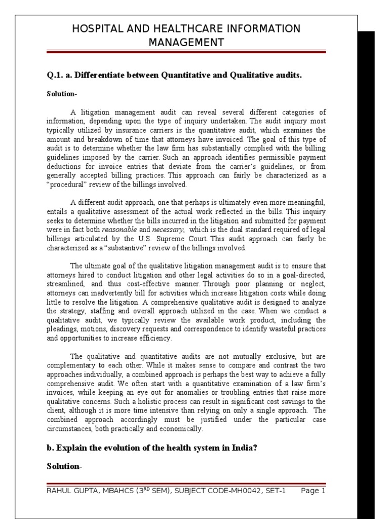 MH0042 - Hospital and Healthcare Information Management | PDF ...