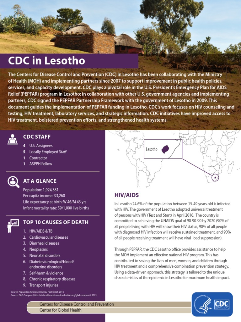 Lesotho Factsheet | PDF | President's Emergency Plan For Aids Relief ...