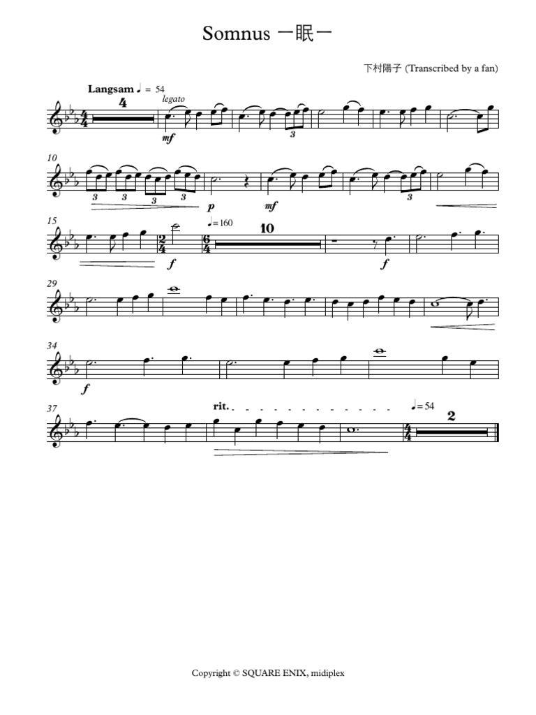 Final Fantasy XV - Somnus | PDF