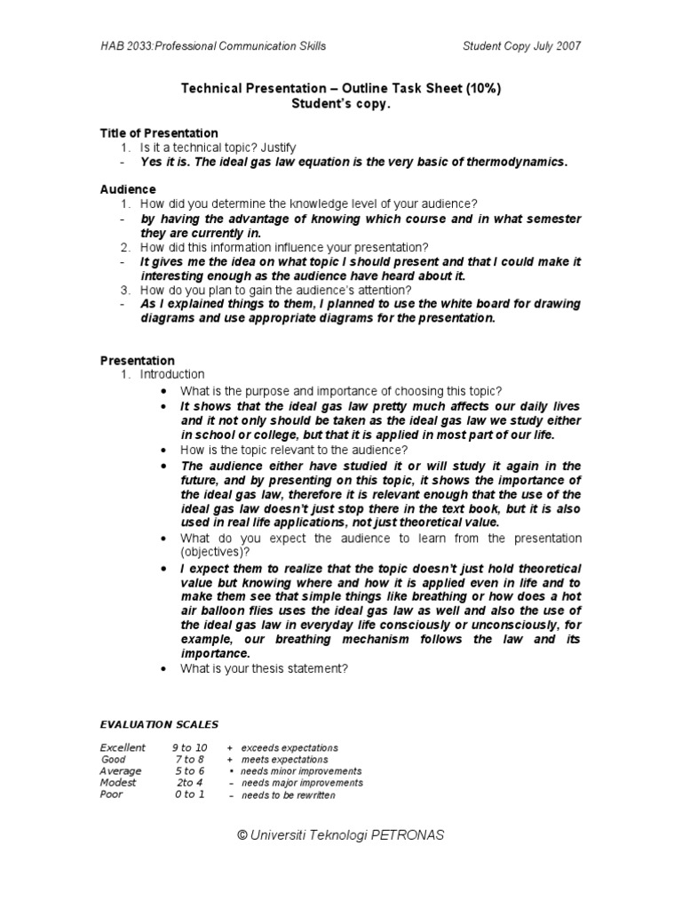 WK3-Tech. Oral Presentation - Outline | PDF | Gases | Cognitive Science