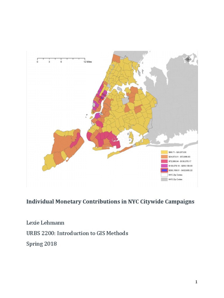 Project: Visualizing NYC Campaign Finance - Final Report | PDF | Campaign Finance | Income