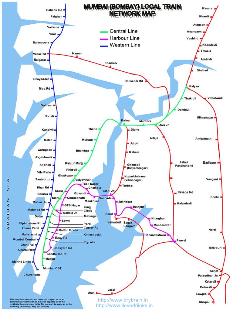 Mumbai Local Train Map PDF | PDF