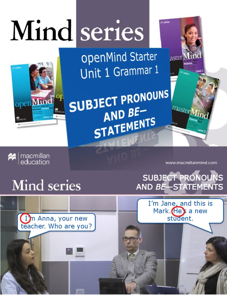 OpenMind Starter Unit 1 Grammar 1 | PDF | Pronoun | English Language
