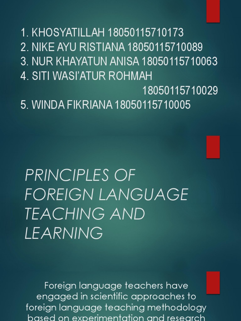Foreign Language Teaching Basics | PDF | Second Language Acquisition ...