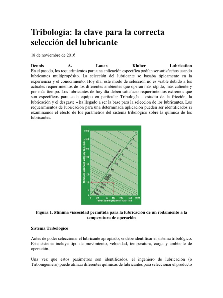 Tribología | PDF | Lubricante | Fricción
