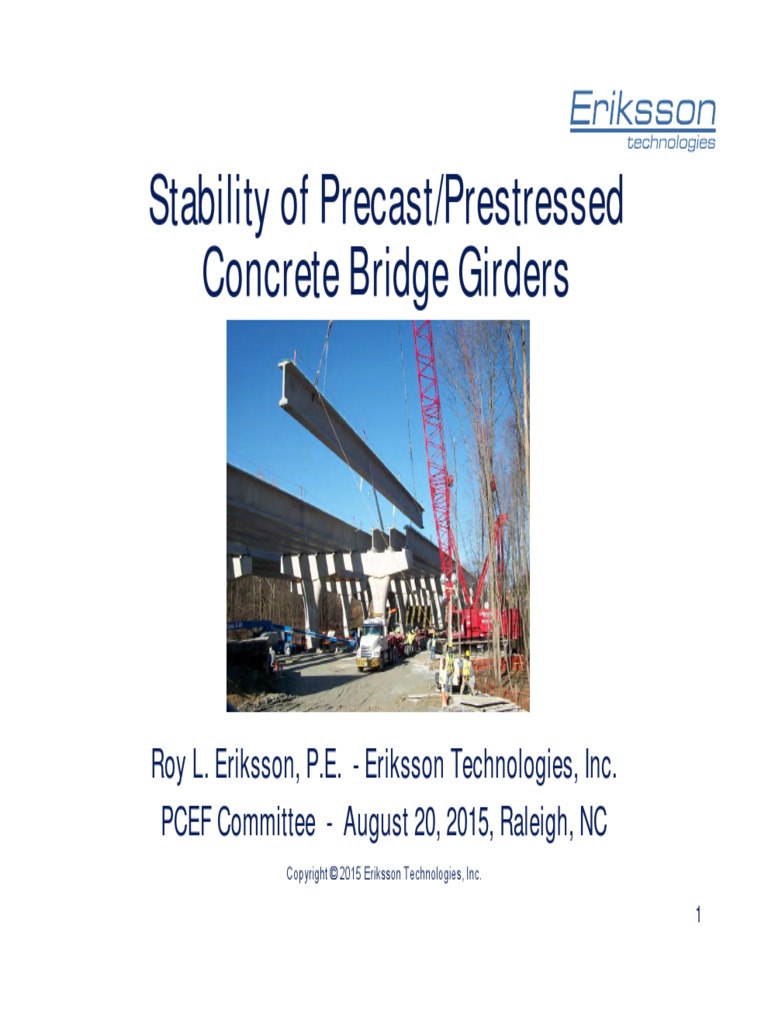 Stability of Precast/Prestressed Concrete Bridge Girders | PDF ...