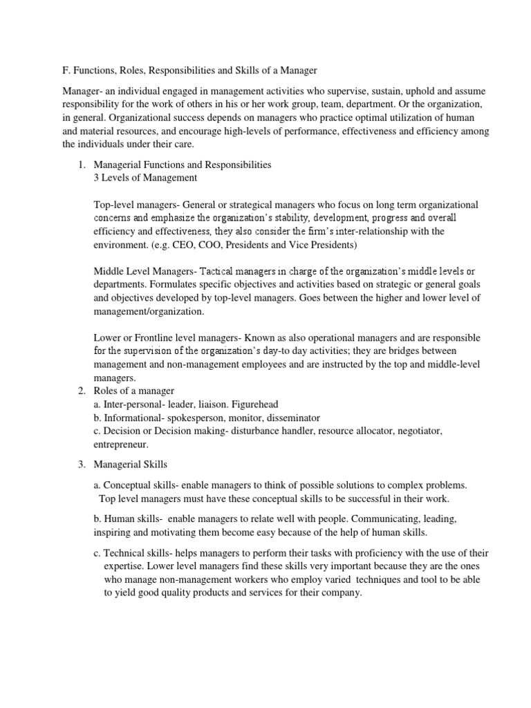 Handout Organization and Management 2 | PDF | Business | Cognition