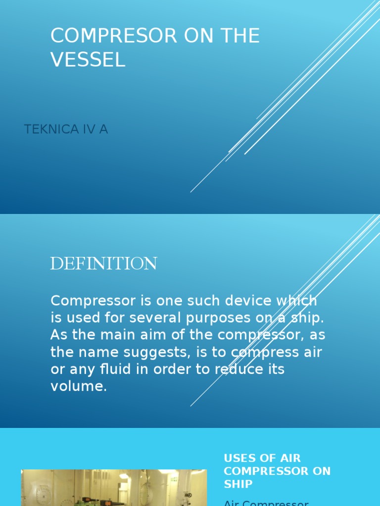 Vessel Air Compressor Overview | PDF | Technology & Engineering