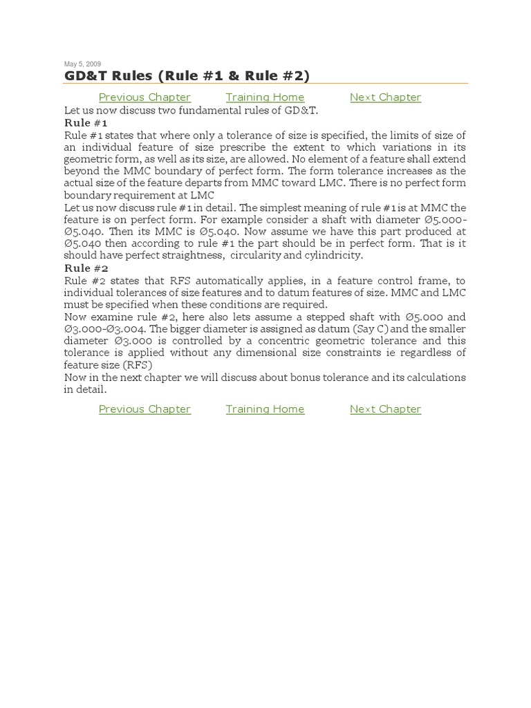 GD&T Rule 1 & 2 | PDF | Technology & Engineering