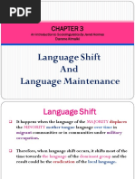 Language Shift and Maintenance Analysis | PDF | Multilingualism ...