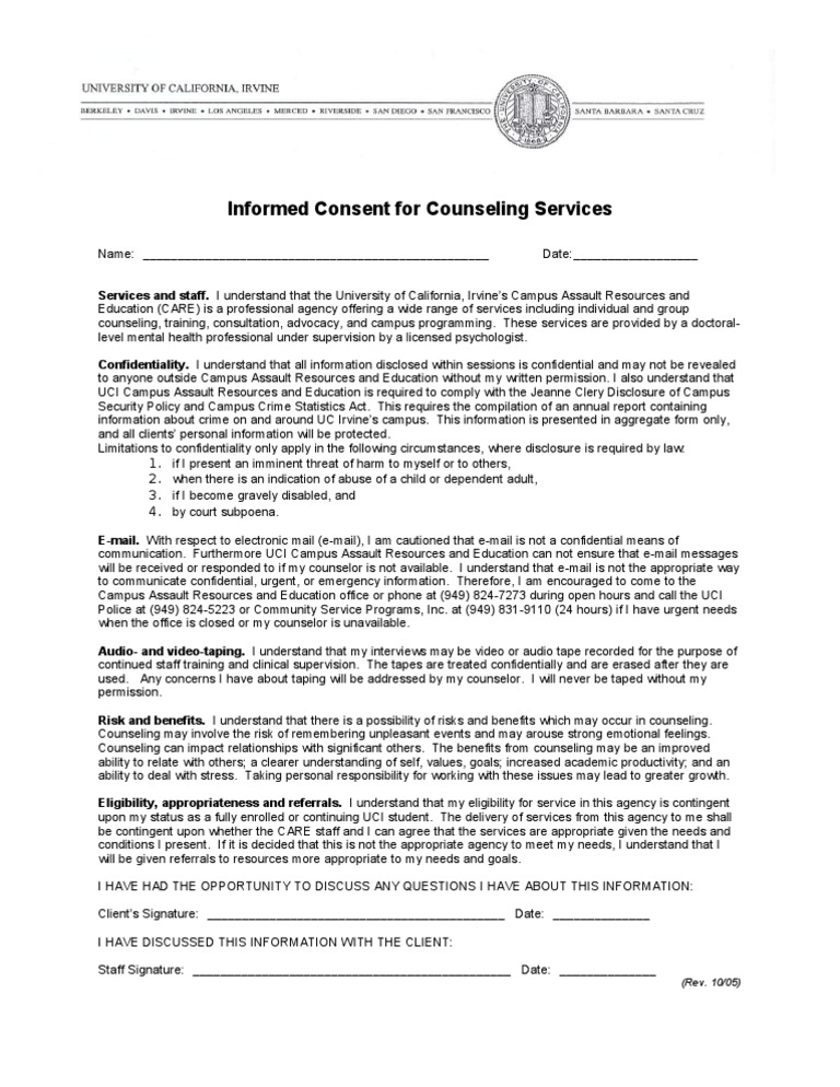 Informed Consent 05 | PDF | Confidentiality | Informed Consent