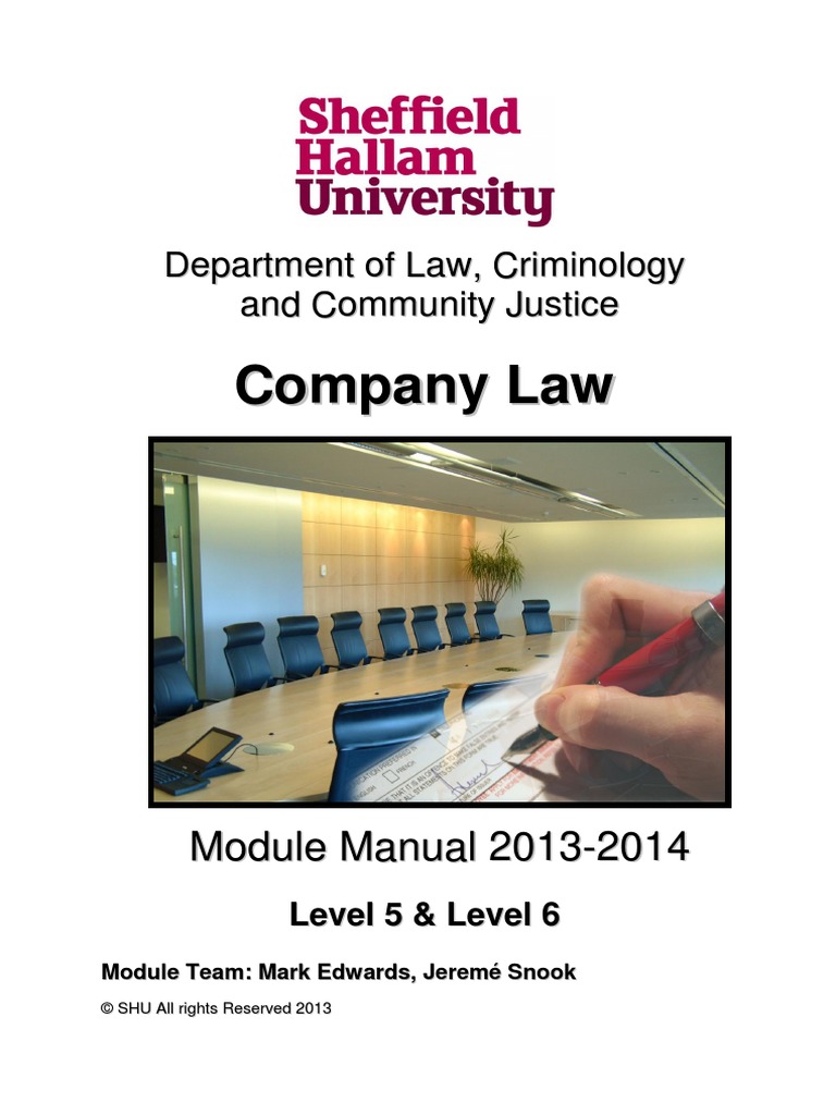 Company Law Textbook PDF | Download Free PDF | Educational Assessment ...