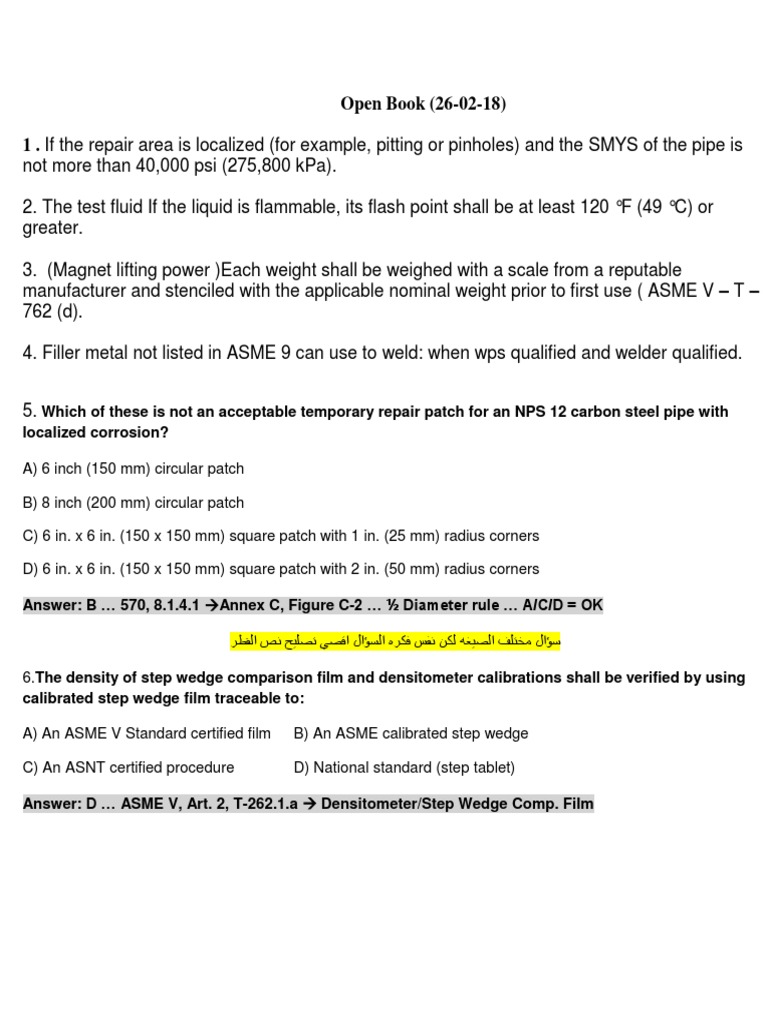 API 570 Open Book (26-02-18) | PDF | Pipe (Fluid Conveyance) | Welding