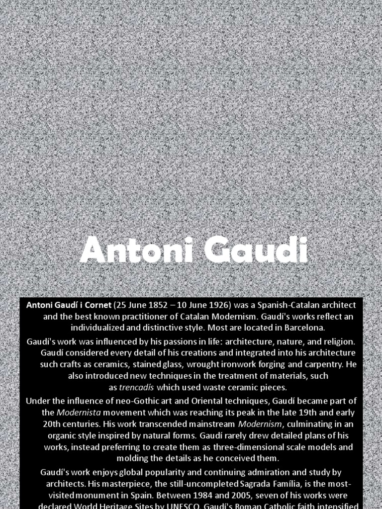Antoni Gaudi PDF | PDF