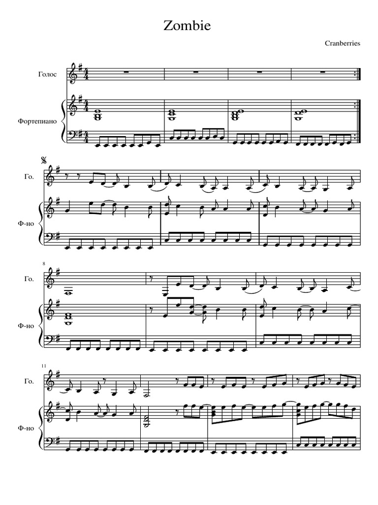 Zombie Partitura | PDF