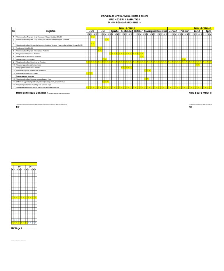 Program Kerja Bidang Humas Exel - xlsx123 | PDF
