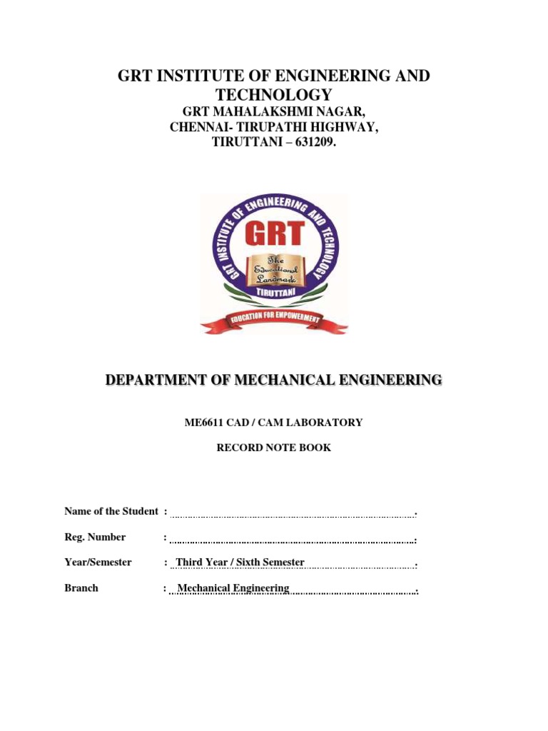 GRT Institute of Engineering and Technology: GRT Mahalakshmi Nagar ...