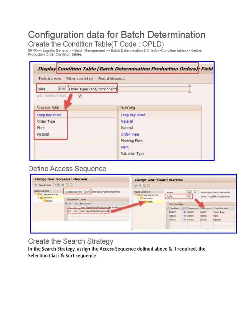 Configuration Data For Batch Determination | PDF | Data Management ...