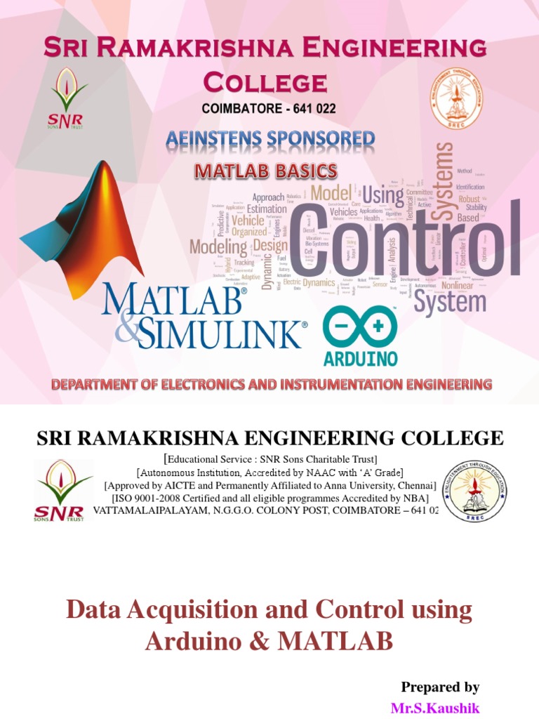 Data Acquisition and Control Using Arduino & MATLAB | PDF | Microcontroller | Arduino