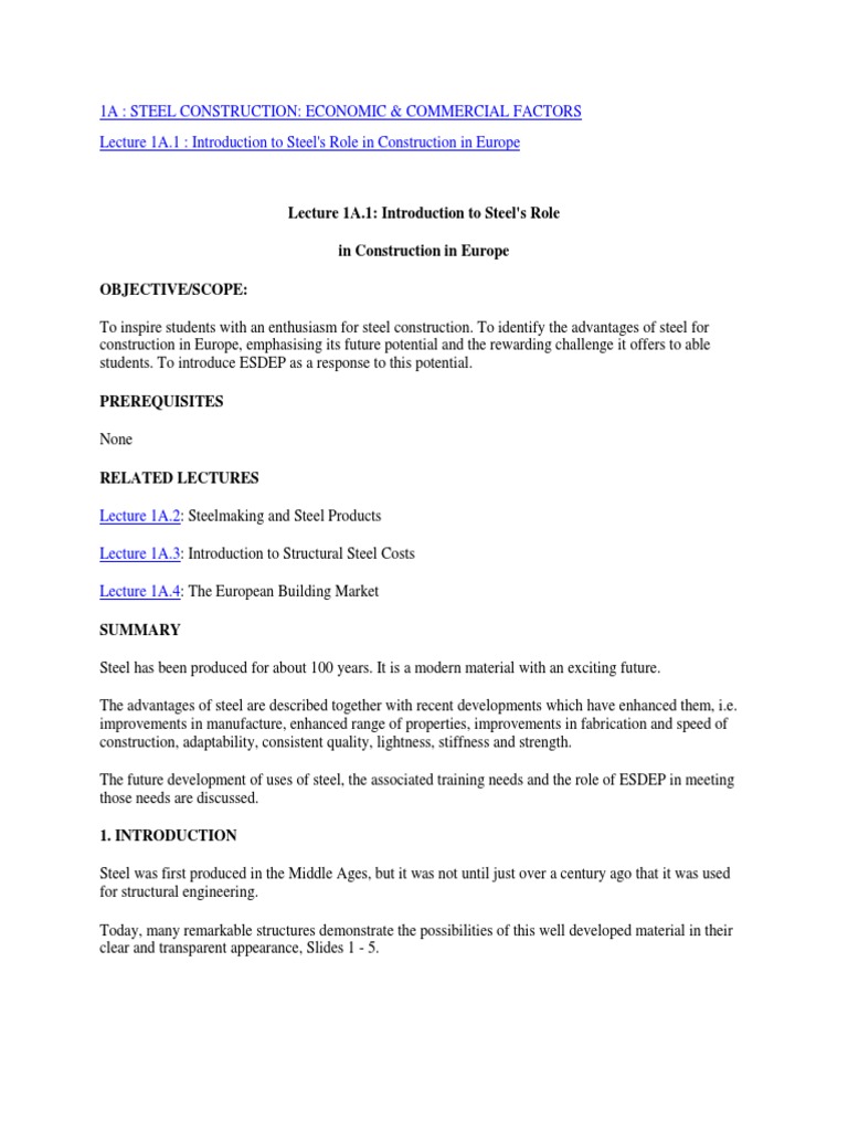 Introduction To Steel Constr | PDF | Ductility | Steel