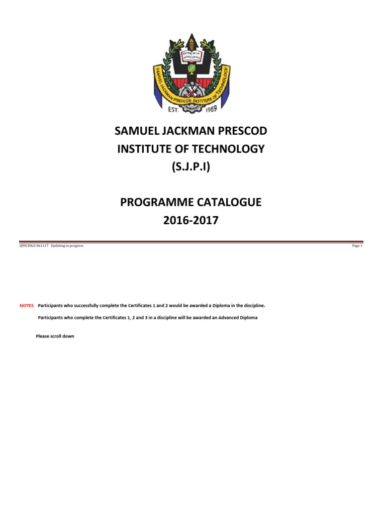 SJPI Course Catalogue 2016-2017 | PDF | Agriculture | Occupational ...