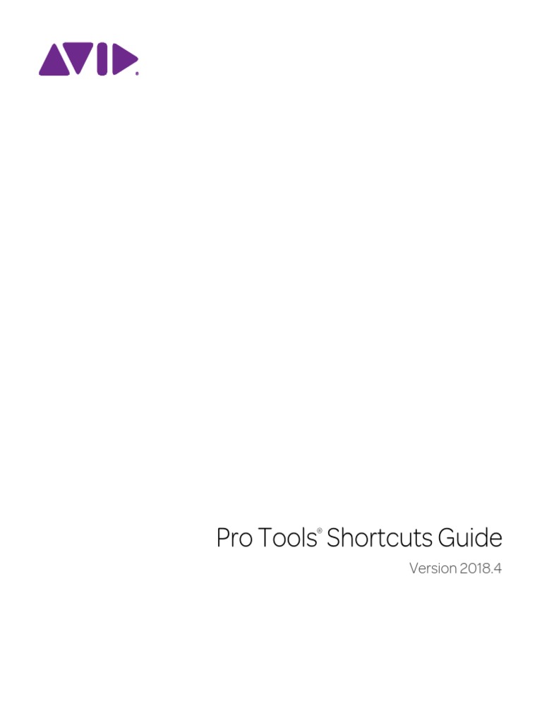 Pro Tools Shortcuts | PDF | Computer Keyboard | Human–Computer Interaction