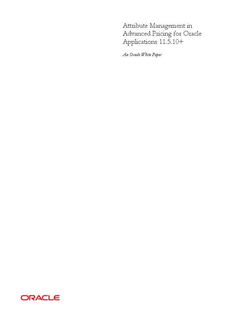 Attribute Management White Paper 11-5-10 Plus | PDF | Pl/Sql | Parameter (Computer Programming)