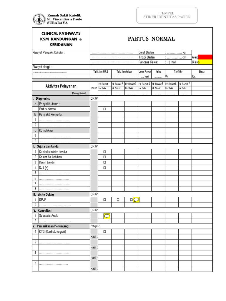 05 Form CP Partus Normal | PDF