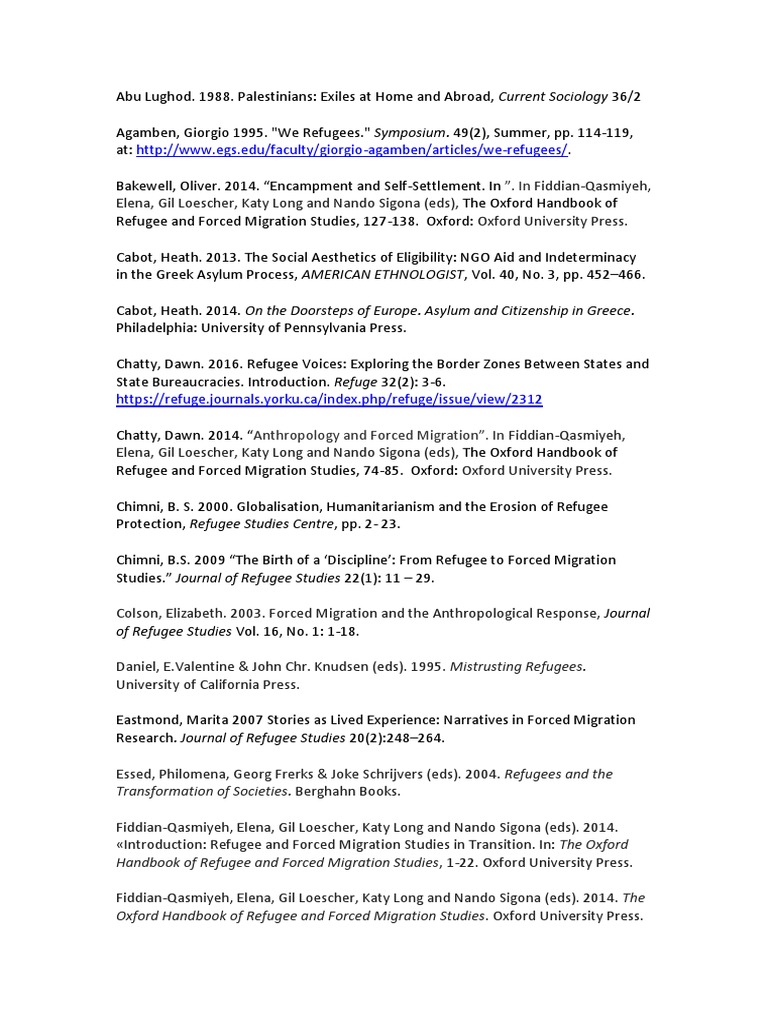 Journal of Refugee Studies Vol. 16, No. 1: 1-18.: Transformation of ...