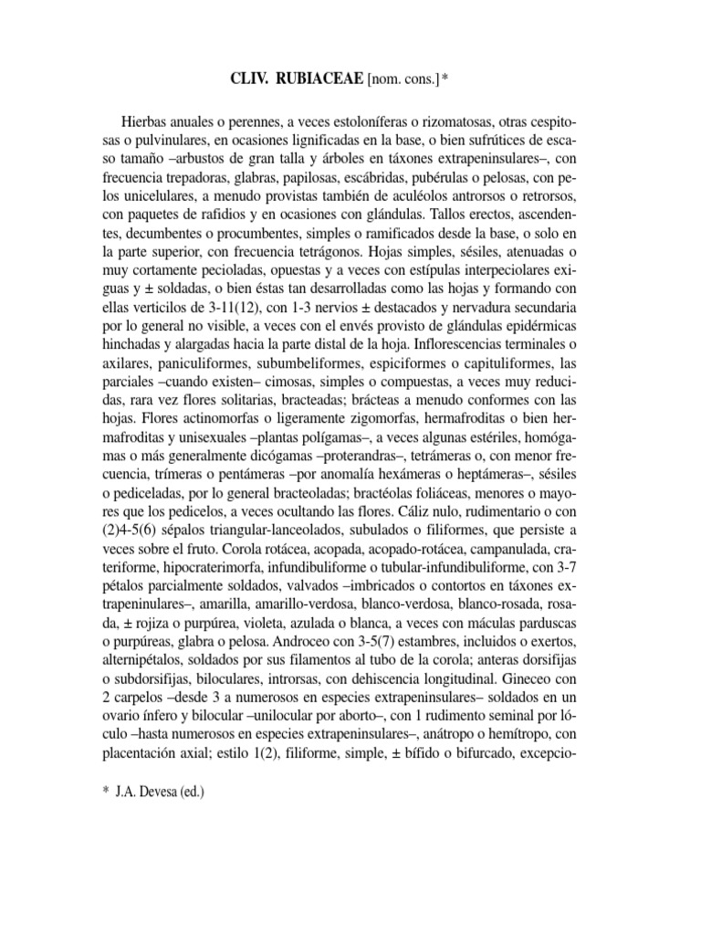 Características de Rubiaceae y Rubioideae | PDF | Flores | Reproducción ...