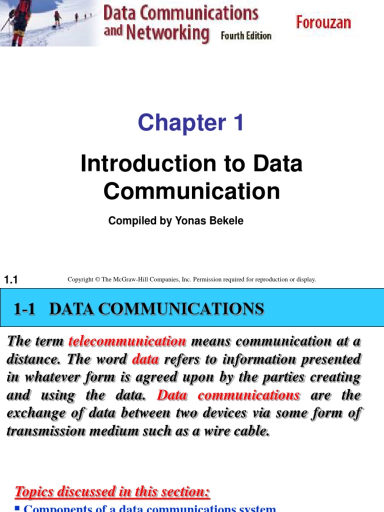 Introduction To Data Communication: Compiled by Yonas Bekele | PDF | Network Topology | Computer ...